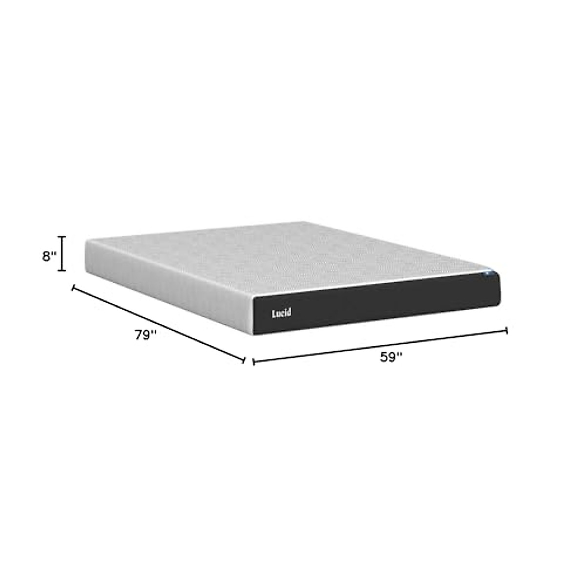 Lucid 8 Inch Queen Mattress - Plush Gel Memory Foam Mattress – Bamboo Charcoal Foam –Gel Infused- Hypoallergenic Foam Mattress
