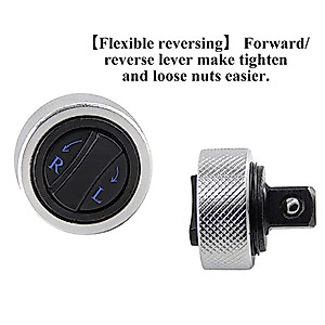 None branded GOSWIFT 3PC Reversible Thumbwheel Ratchet Wrench Set, Palm Ratchet Wrench, 1/4” 3/8” 1/2” Drive Ratchet Set