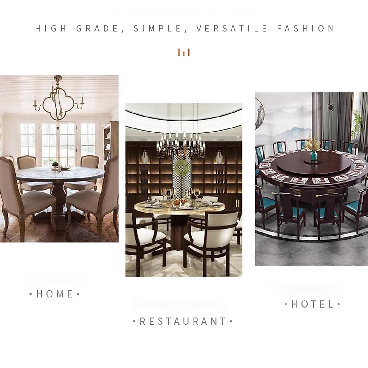 Large Lazy Susan for Dining Table Kitchen Glass Turntable Tempered Glass Round Turntable Rotating Serving Tray for Dining Table Rotating Tray Glass Serving Plate