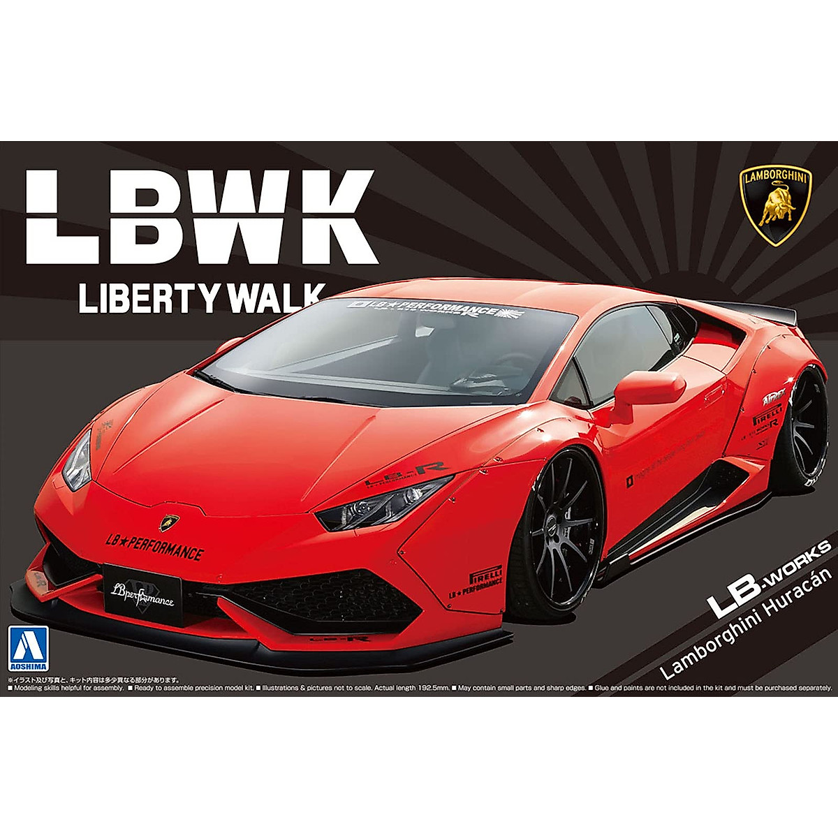 Aoshima LB Works Lamborghini Huracan Ver. 1 1:24 Scale Model Kit