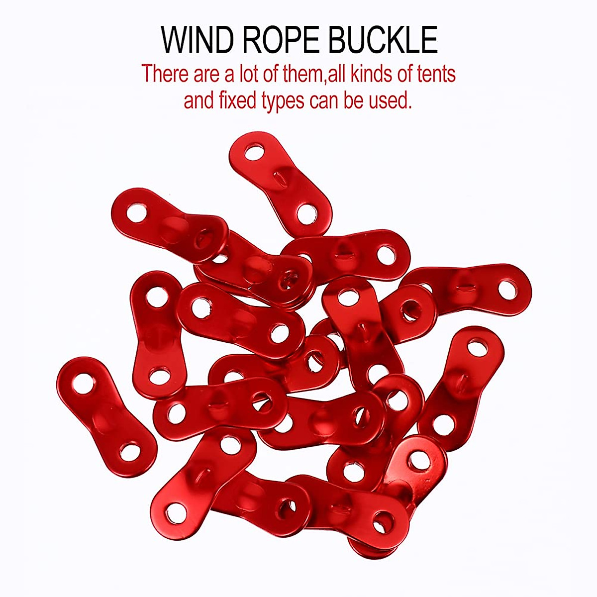 BESPORTBLE 40 Pcs Double Eye Wind Rope Buckle Reliable Rope Buckles Camping Rope Buckles Tent Rope Fastener Camping Supplies Camping Buckles Wind Rope Fixed Buckles Camping Accessory