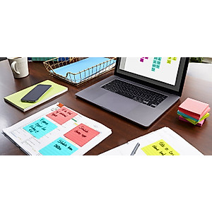 Post-it Notes, 3x3 in, 3 Pads, America's #1 Favorite Sticky Notes, Poptimistic Collection, Bright Colors (Magenta, Pink, Blue, Green), Clean Removal, Recyclable (6301-B)