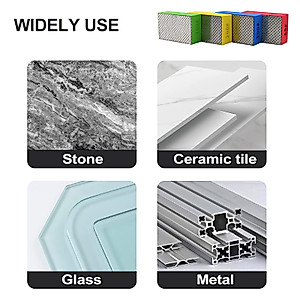 EGOFIX 4pcs Diamond Hand Polishing Pads for Ceramic Tile Glass Grinding,Sanding Blocks Polishing 60#,100#,200#,400#