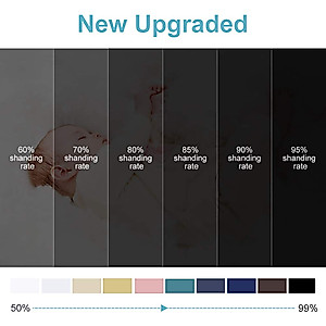 RYB HOME Outdoor Curtains 108 inch Long - Pergola Curtains Sunlight Block Out Waterproof Patio Drapes for Yard Gazebo Arbor Side Wall Cabana, 1 Pc, W 52 inches x L 108 inches, Grayish White