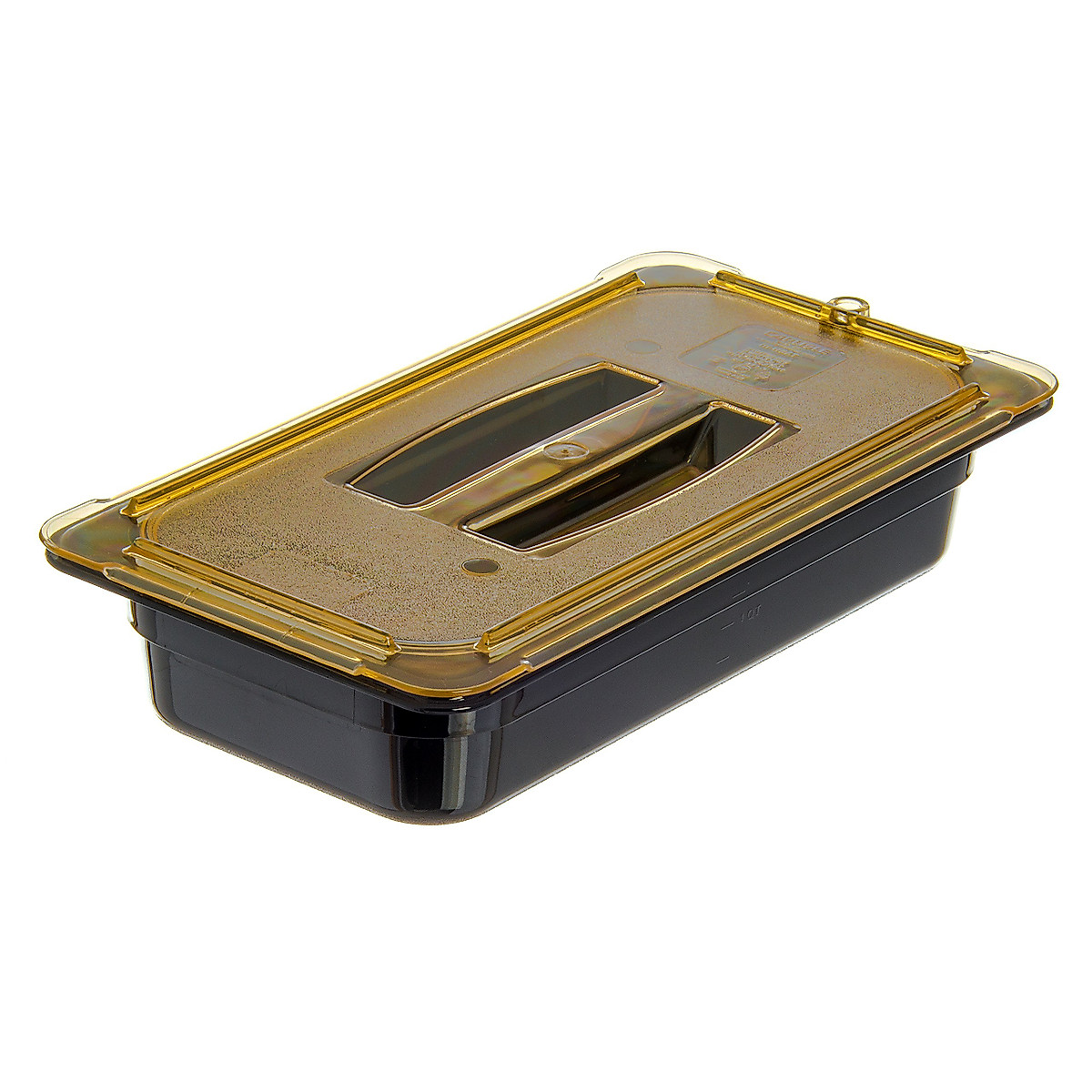 Carlisle FoodService Products Storplus High Heat Food Pan Steam Table Pan, Chafing Pan for Catering, Buffets, Restaurants, High Heat Plastic, 1/3 Size 2.5 Inches Deep, Black, (Pack of 6)