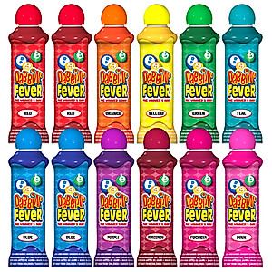 Dabbin' Fever Bingo Daubers Bulk Case - 144 Daubers (12 Dozen) Assorted Colors, 3oz (390468OLD)
