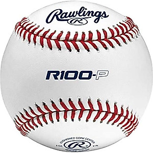 Rawlings | R100-P Practice Baseballs | Collegiate | High School | Youth | Box of 12,White