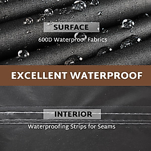 iBirdie Outdoor Sectional Cover for 190''Back 128" Front Curved Shaped Patio Sofa Waterproof Weatherproof 600D Heavy Duty Garden Furniture Cover Outside Sectional Couch Cover