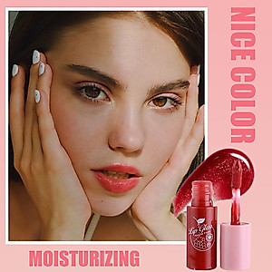 10 Colors Lip Stain Long Lasting Waterproof, Tinted Cheek & Lip Stain, Korean Lip Tint, tinta para labios, Mini Liquid Lipstick Set