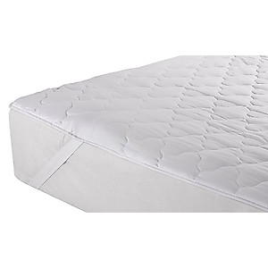 Gilbin, Quilted Cot Size Mattress Pad, 30 x 75 (White, Cot Size 30"x75")