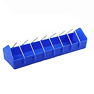 POPETPOP Chicken Feeder Trough - Plastic Poultry Feeder Rack Bird Food Dispenser Storage Trough Container Pigeon Supplies Pigeon Feeder