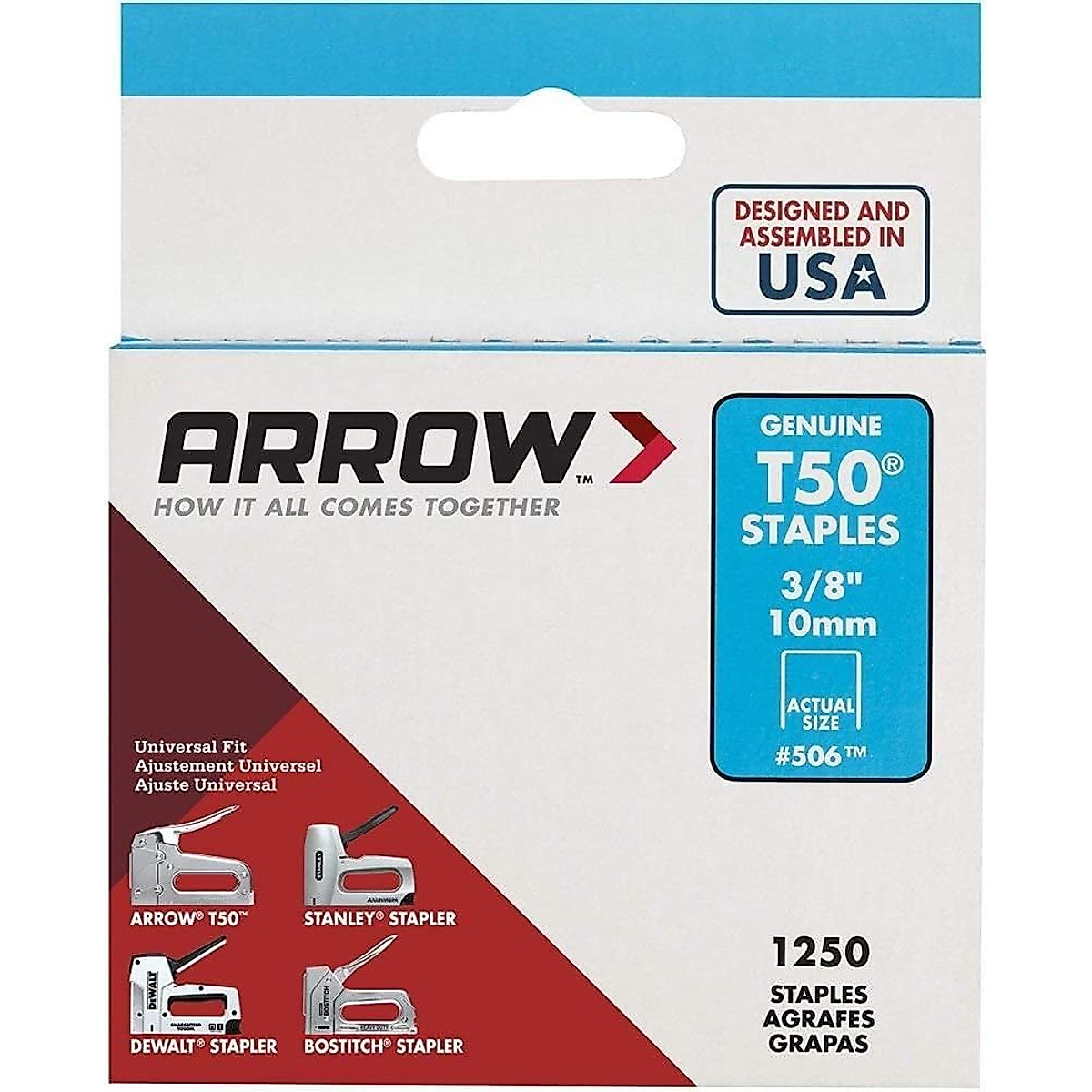 Arrow Fastener 50624SPTP 3/8" T50 Staples