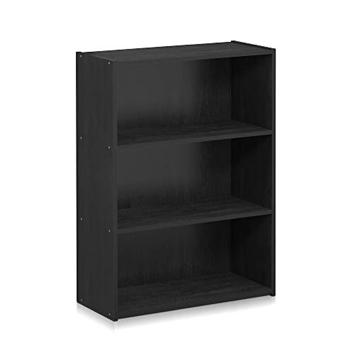Furinno Pasir 4-Tier Bookcase/Bookshelf/Storage Shelves, Espresso & Pasir 3-Tier Open Shelf Bookcase, Americano
