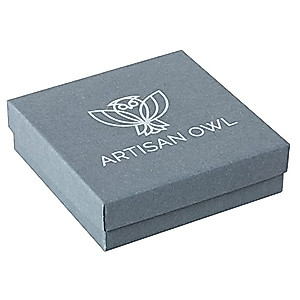 Artisan Owl Arrow Cuff Feather Bracelet - Silver Tone