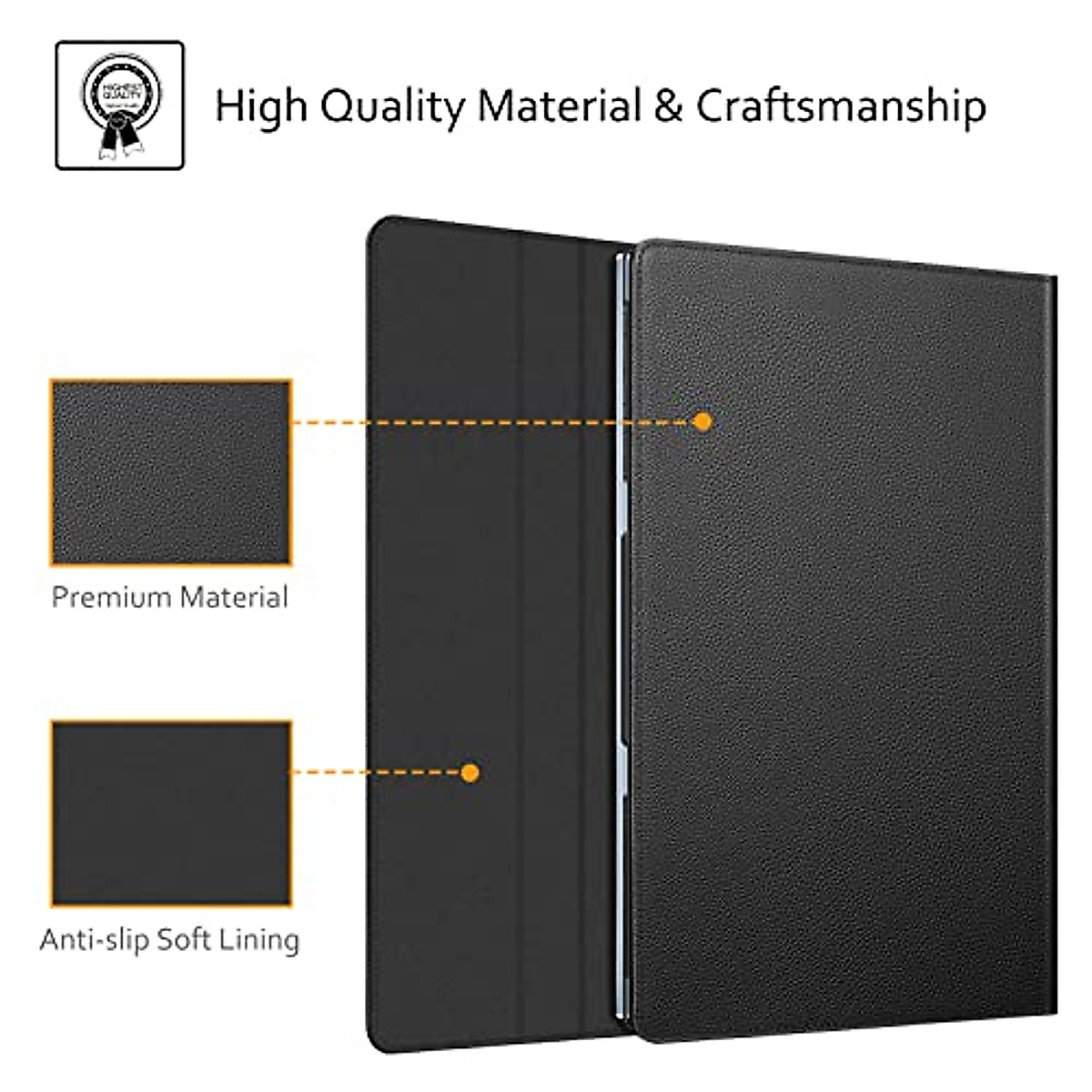 Fintie Sleeve Case for 14" ASUS Chromebook Flip C433TA / ASUS Chromebook C425 / Lenovo Yoga Slim 7 14IIL05 / Dell Latitude 7410 7420 - Premium PU Leather Portfolio Book Cover, Black