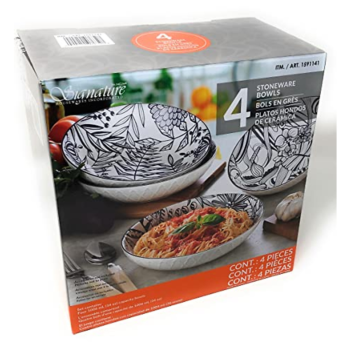 Signature Housewares Stone Ware Bowls, A Set of 4