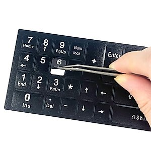 2PCS Matte Vinyl Number Keyboard Stickers, Numerals Keyboard Replacement Sticker with White Font on Black Background for Universal PC, Computer, Laptop, Desktop, Notebook Numeric Pad