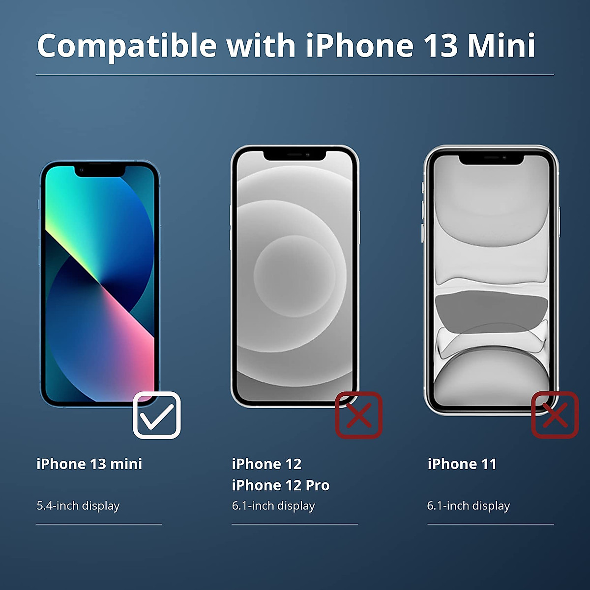 XYYZYZ Glass Screen Protector Compatible for iphone 13 Mini HD Tempered Glass Film Case Friendly [5.4 Inch 2 Pack]