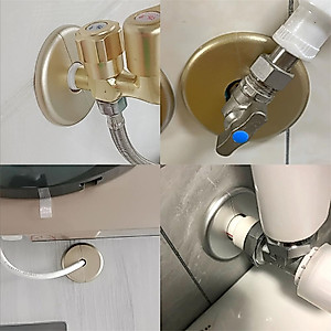 2 Pcs Wall Split Flange Self-Adhesive tape Round Escutcheon Various pipes Plate Cover for Water Pipe Faucet Decoration Accessories (26mm/1.04in)