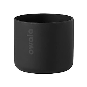 Owala FreeSip Insulated Stainless Steel Water Bottle with Straw & Silicone Water Bottle Boot, Anti-Slip Protective Sleeve Cover for 32-oz FreeSip, Twist, and Flip Stainless Steel Water Bottles, Black