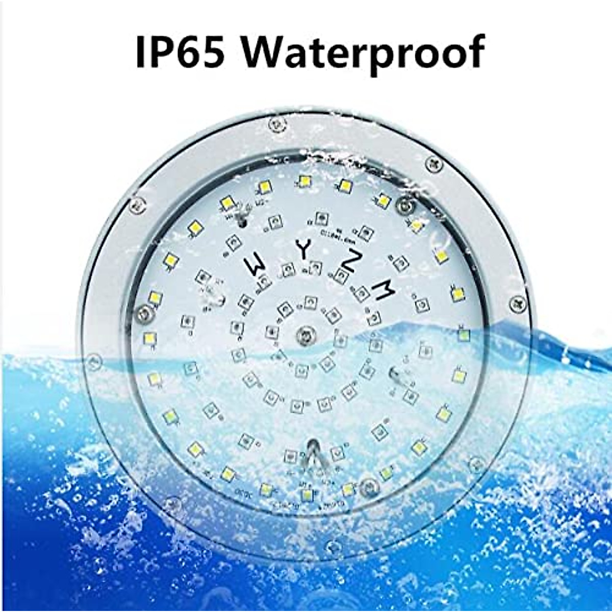 Waterproof LED Pool Light Bulb,120V 40W,RGB White Color Spash, IP65 Waterproof LED Pool Light for Inground Pool,Replacement for Pentair and Hayward Fixture(120V RGBW)