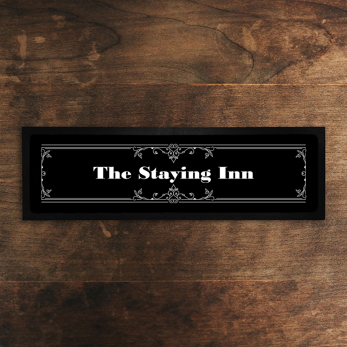 Personalized Bar Runner Mat - Novelty Beer Gifts for Home Bars - Ornate #1