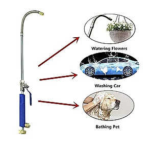 Hydro Jet Power Washer, Heavy Duty Metal Watering Sprayer with Universal Hose End, Glass Window Cleaning Sprayer Extendable Home Garden Car Water Washing, Hydrojet Power Washer Nozzle…