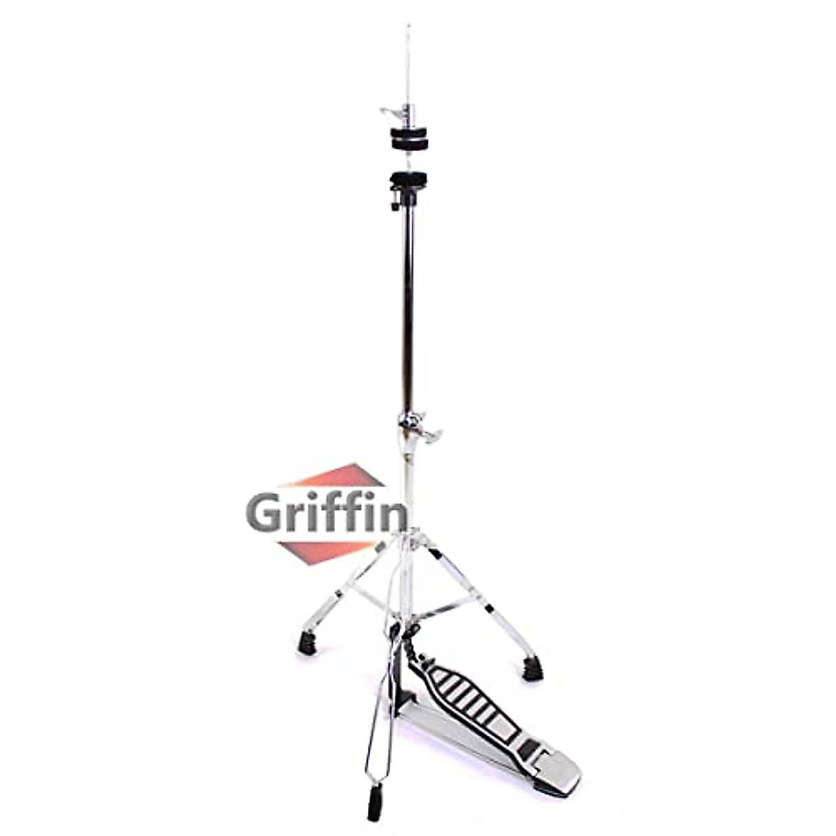 GRIFFIN Cymbal Stand Hardware Pack 4 Piece Set | Full Size Percussion Drum Hardware Kit with Snare Mount, Hi-Hat Pedal, Cymbal Boom, & Straight Cymbal Stand | Lightweight & Portable | Perfect for Gigs
