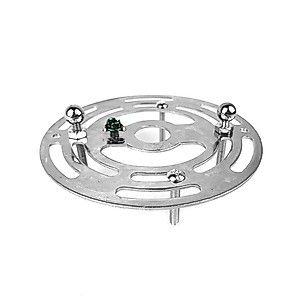 RTNLIT 4 Inches Light Fixture Mounting Bracket, Universal Light Circle Crossbar Plate with Ground Screw and Acorn Cap Nuts for Mount Wall Light, Close to Ceiling Light, Chandelier(Pack of 2)