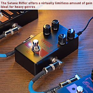 Satone S811 Riffer High Gain Distortion Electric Guitar Effect Pedal - High Gain Distortion Effect Preset Acoustic Metal Pedal with True Bypass