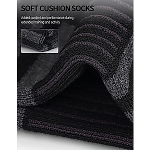 Airacker Ankle Athletic Running Socks Cushioned Breathable Low Cut Sports Tab Socks for Men and Women (6 Pairs)