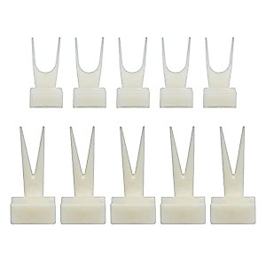 nomal 10Pcs Plastic Bird Parrot Fruit Fork Pet Birds Vegetable Food Holder Pin Clip Bird Feeder for Budgie Canary Small Animal Cage (Small+Large) (10)