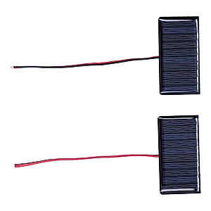 2Pcs Micro Mini Solar Cells, 68x36mm 0.3W 5V Polysilicon Micro Solar Panel Module, Mini Glue Power Solar Panels for All Kinds of Low?Power Electrical Appliances