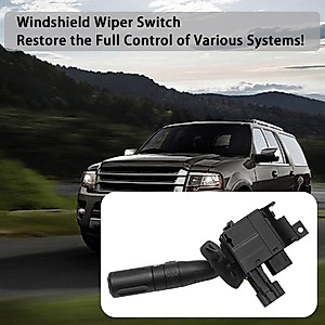 Windshield Wiper Switch Multifunction Turn Signal Lever | Replacement for 2002-2006 Ford Expedition, Ford Explorer, Mercury Mountaineer | Replaces# SW3929, 2L2Z13K359AAB, CBS-1172