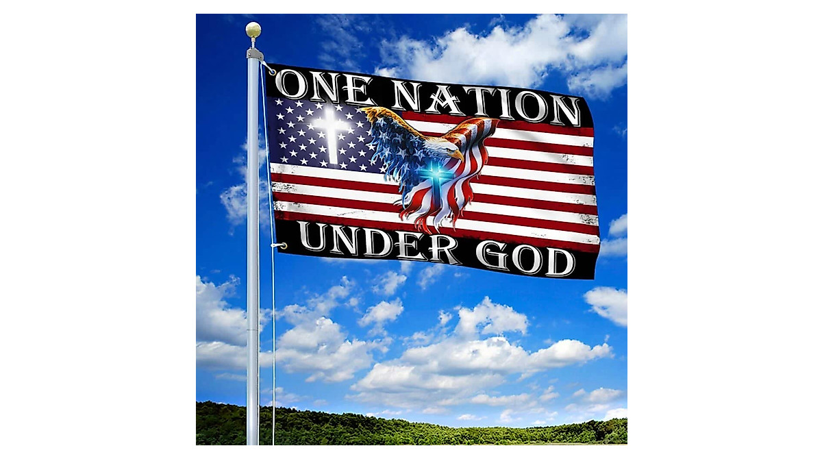 One Nation Under God American Eagle Flag - Double Sided Outdoor