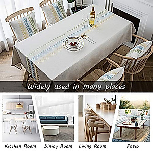 LINENLUX Stylish Square Rectangular Tablecloth/Table Cover for Kitchen Dinning Tabletop Decoration Coffee Water Plant Rectangle/Oblong 55 X 86 in