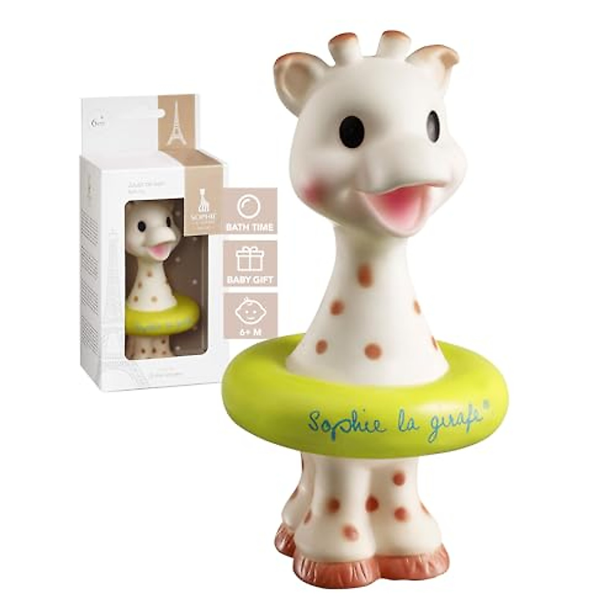 Sophie la girafe | Bath Toy | Colors May Vary (Blue or Yellow) | Fun Toy That Floats & Sprays Water When Pressed