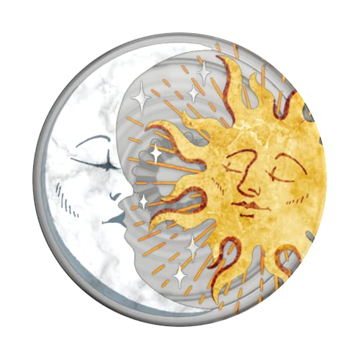 PopSockets Plant-Based Phone Grip with Expanding Kickstand, Eco-Friendly PopSockets for Phone - Translucent Sun and Moon