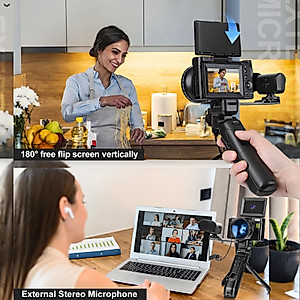 G-Anica 4k Digital Cameras for Photography, 48MP Video/Vlogging Camera for YouTube, Vlogger Kit,