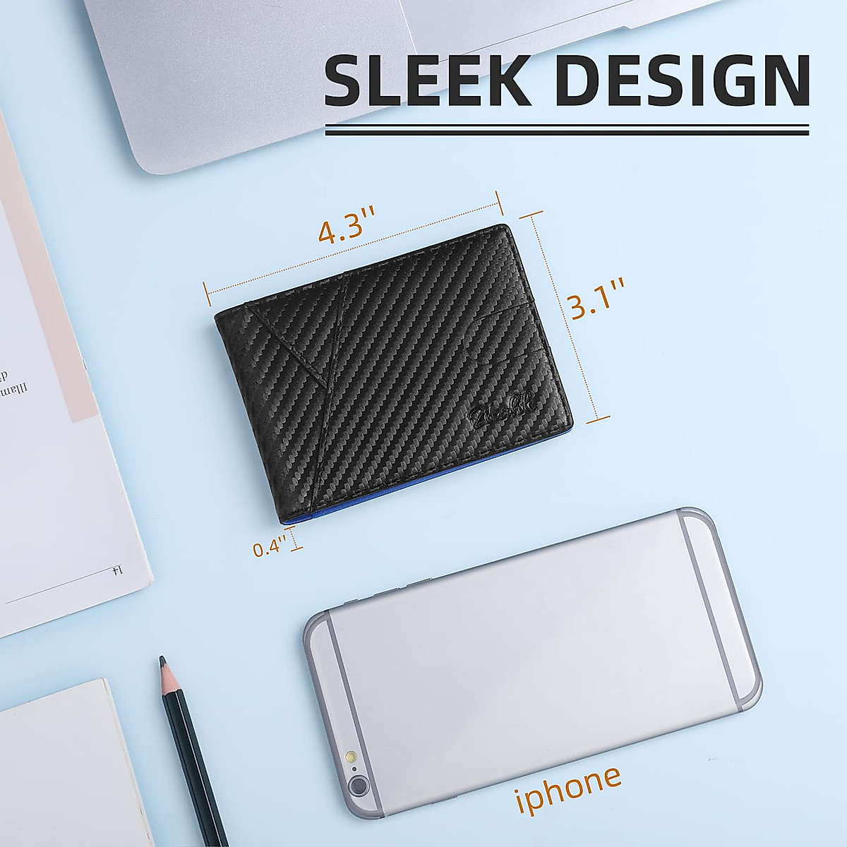 Zitahli Wallet for Men,Mens Wallet,Slim Leather Bifold,RFID Blocking 11 Slots Gift Box