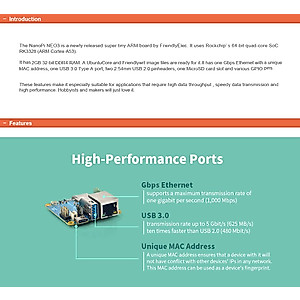 youyeetoo FriendlyElec NanoPi NEO3 Mini Router Single Board Computer Rockchip RK3328 Super Tiny ARM Board for IOT (2GB RAM,with Case and Heat Sink)