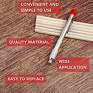 2 Pieces Soapstone Holders Round Soapstone Marker Soapstone Pen with 12 Pieces Refills for Welding Tools and Markers Removable Markings on Steel, Aluminum, and Cast