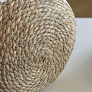 Ochine Seagrass Storage Baskets Round Wicker Baskets Hand-Woven Storage Baskets with Handles Seagrass Wicker Basket Handwoven Storage Baskets Hand-Woven Storage Organizer Baskets Bins for Organizing