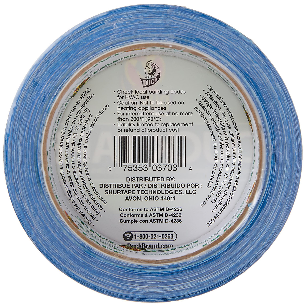 Duck Brand 1304959 Color Duct Tape, Single Roll, Blue