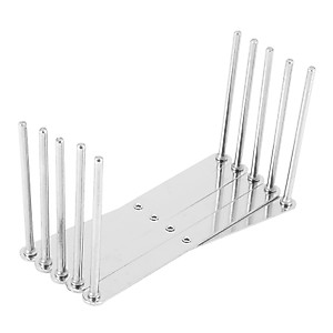 Geuxe 2 Pcs Pot Lid Organizer,Foldable Steel Extended Bowl Sink Plate Stand Holder Drainer Shelf