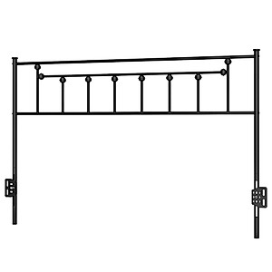 AOVSA Metal Queen Size Headboard, Victorian Farmhouse Style Queen Headboard, Easy Assembly, Steel Queen Headboard Only for Bedroom - Black