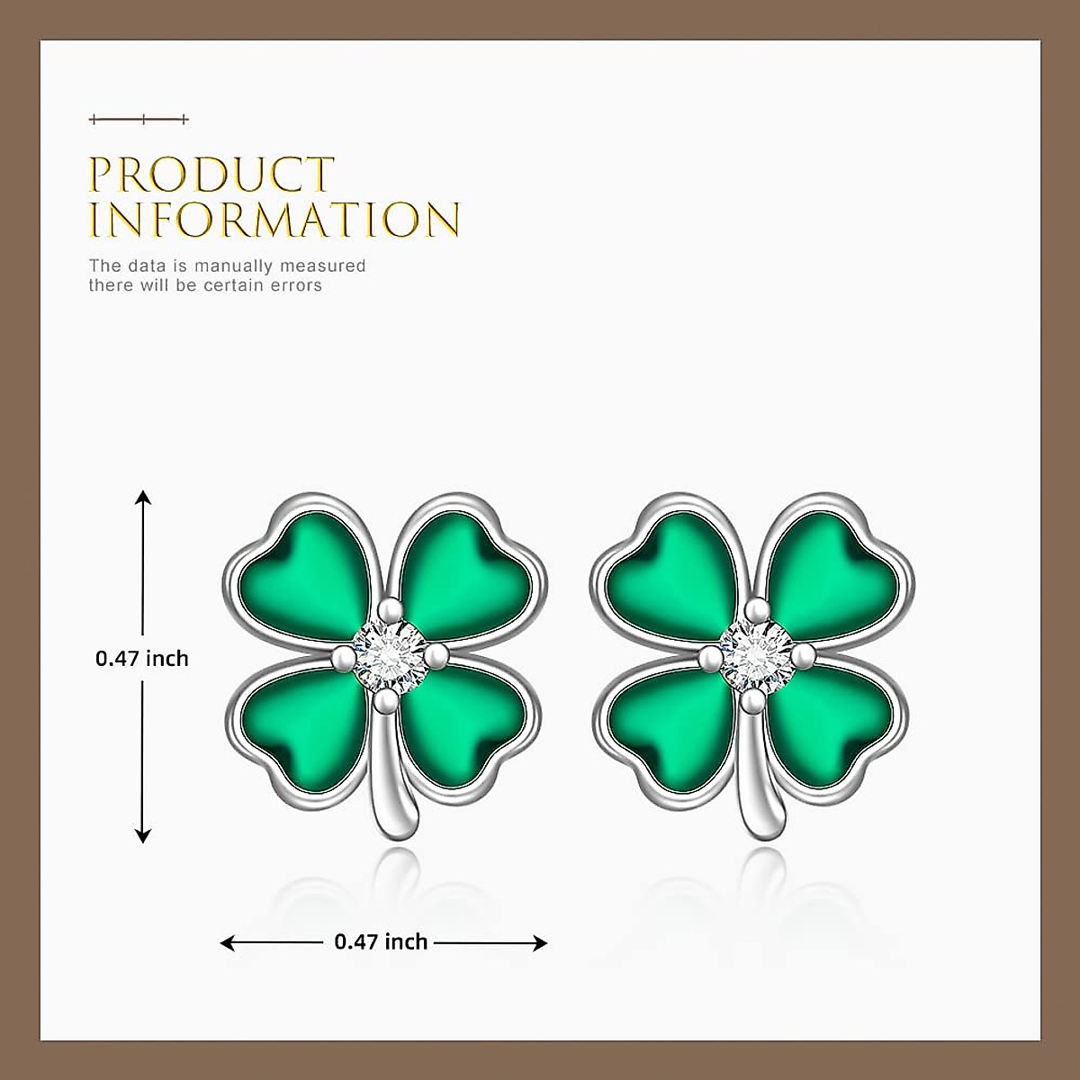 St Patricks Day Earrings Shamrock Earrings for Women Sterling Silver Good Lucky Irish Green Four Leaf Clover Earrings Clover Stud Friendship Jewelry Birthday Gifts