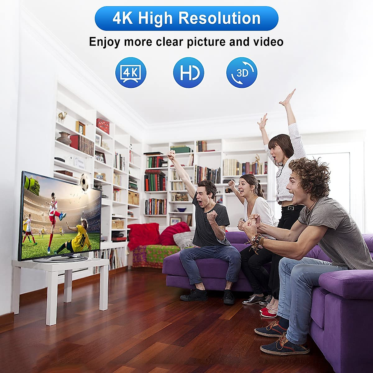 HDMI Splitter 4K HDMI Switch-Tekholy Aluminum Bidirectional HDMI Splitter 1 in 2 Out, HDMI Switcher Supports 4K 3D 1080P for Xbox PS5/3/4 Fire Stick Roku Blu-Ray(HDMI Cable NOT Include)