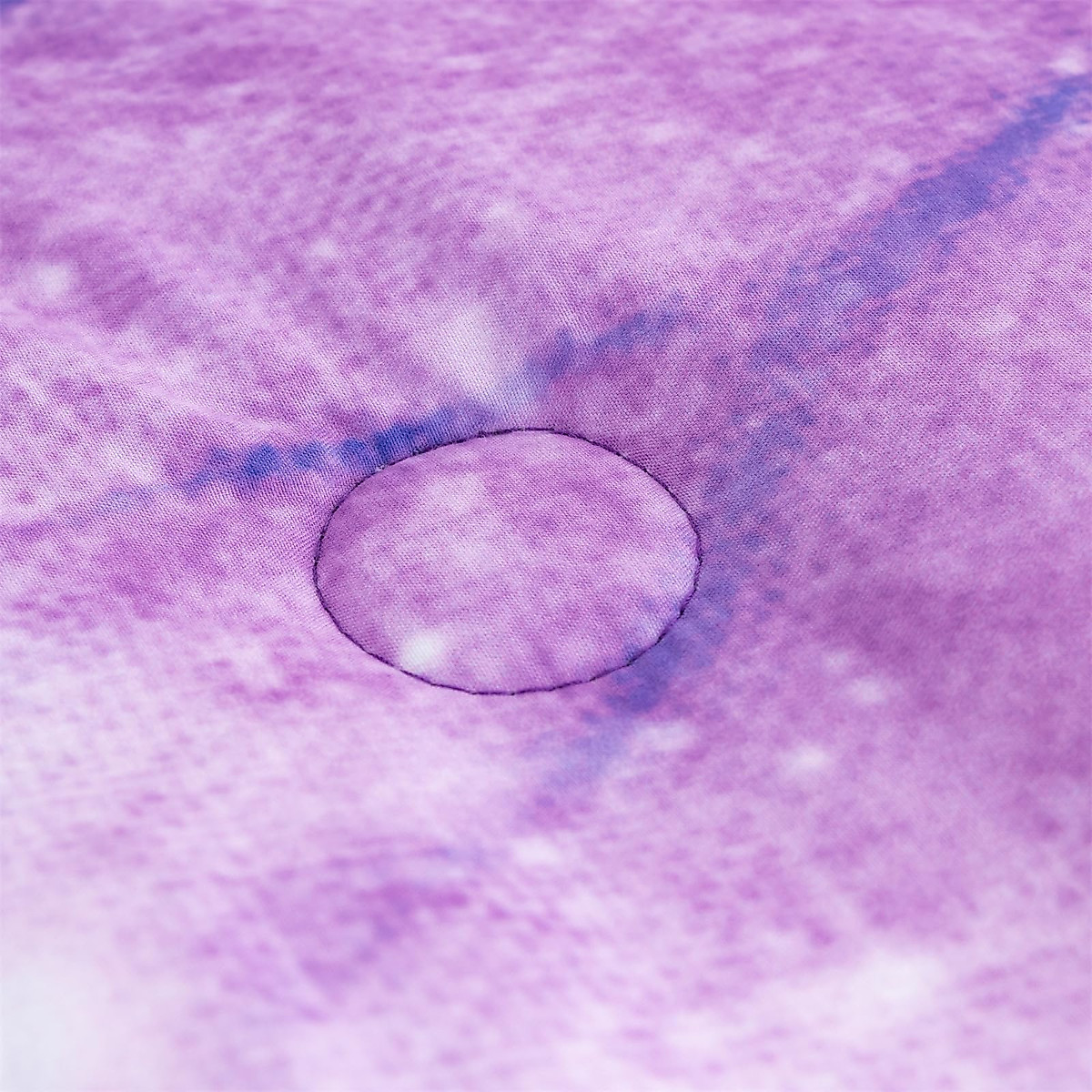 A Nice Night 6Pcs Bed in a Bag Bedding Set Tie Dye Galaxy Children Comforter Set, Psychedelic Swirl Pattern Colorful Boho, BoysGirls Quilt Sets,Purple,Full