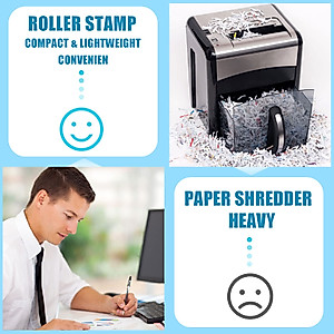 2 Pack Identity Theft Protection Roller Stamp Set Yellow Confidential Roller Stamp Privacy Stamp Information Blocker Stamp and 4 Pack Refill Ink for ID Account Address Privacy Information Security